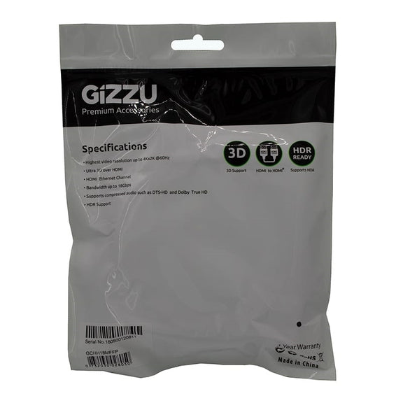 GIZZU High Speed V2.0 HDMI 1.8m Cable – CRM Technology Pty Ltd